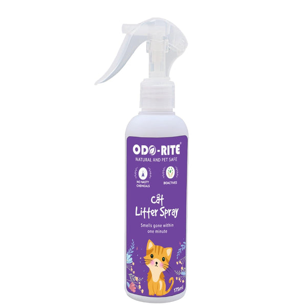 ODO-RITE Cat Litter Spray, Odour Eliminator (175 ml) Removes Smell fro ...